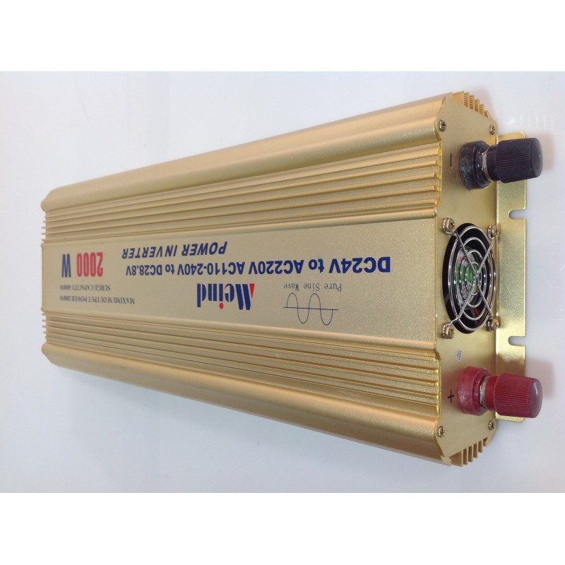 Inversor 24V DC a 120V AC / 2000 Watts Onda Pura